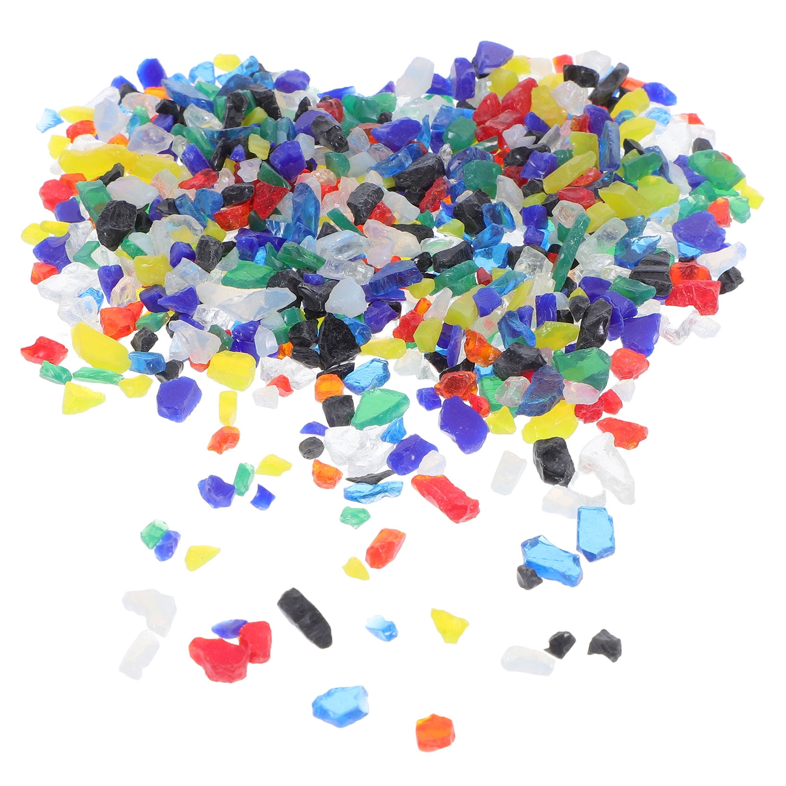 WORGEOUS 1 Bag Irregular Glass Pieces for DIY Colored Glass Hot Melt ...