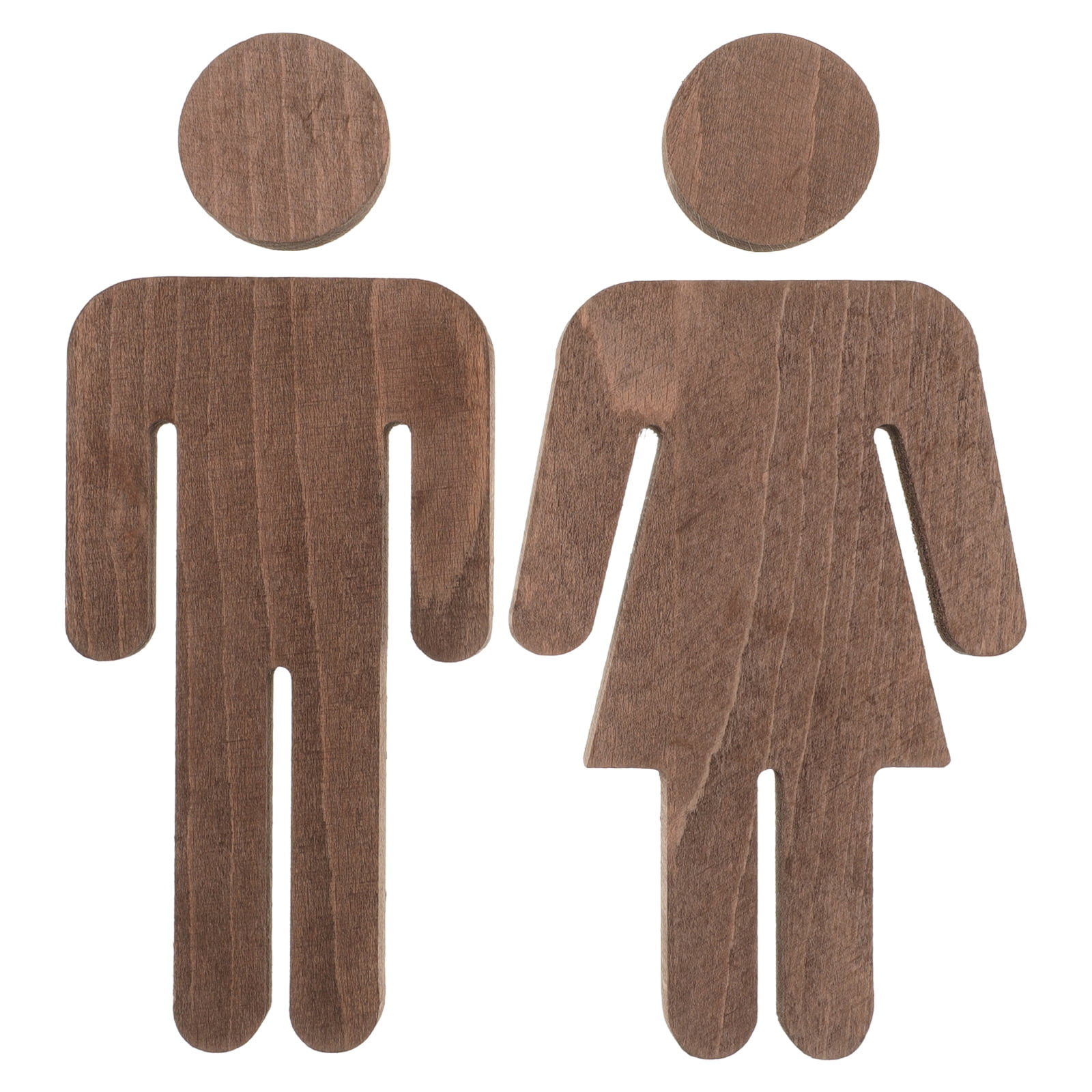 WORGEOUS 1 Pair Men Women Toilet Sign Farmhouse Bathroom Sign Washroom ...