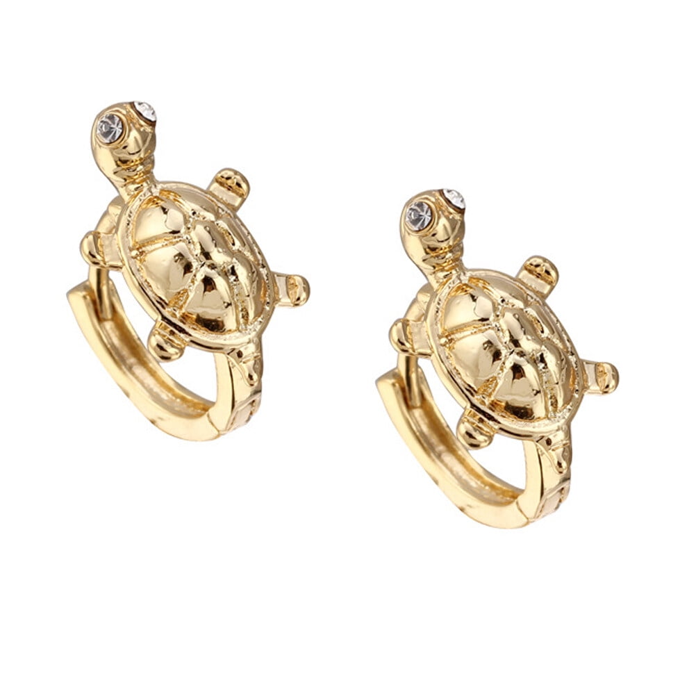 WORGEOUS 1 Pair Plated-gold Ear Ring Decorations Tortoise Shape Ear ...