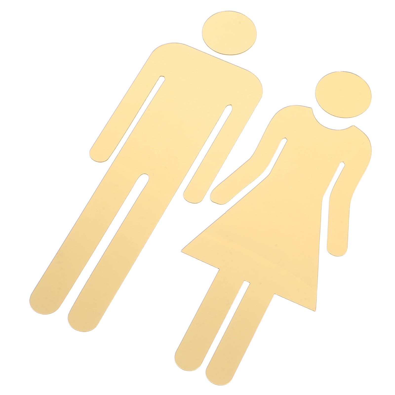 WORGEOUS 1 Pair Restroom Identification Signs Men Women Bathroom Sign ...
