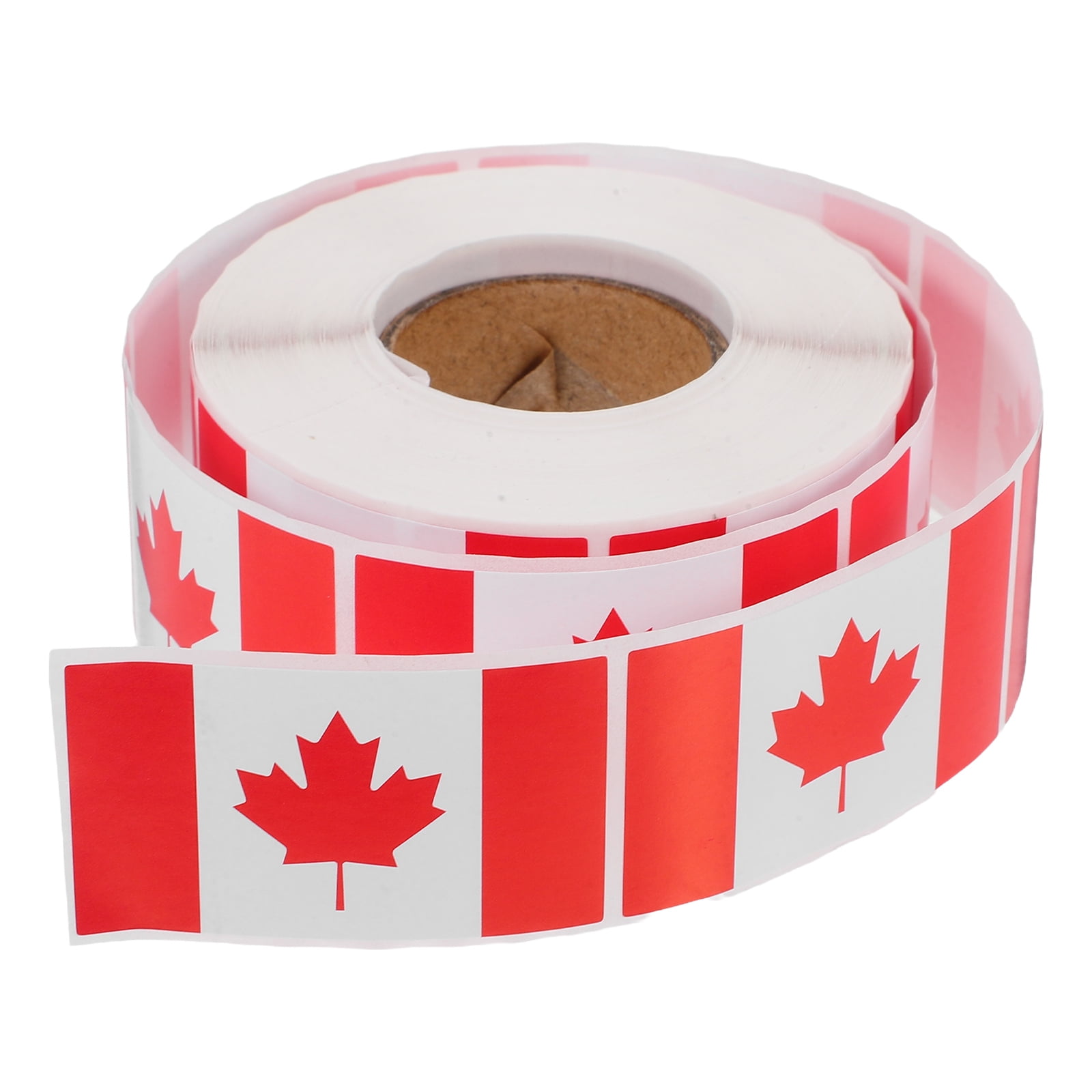 WORGEOUS 1 Roll Canada Flag Sticker Decorative Decal Canadian Maple ...