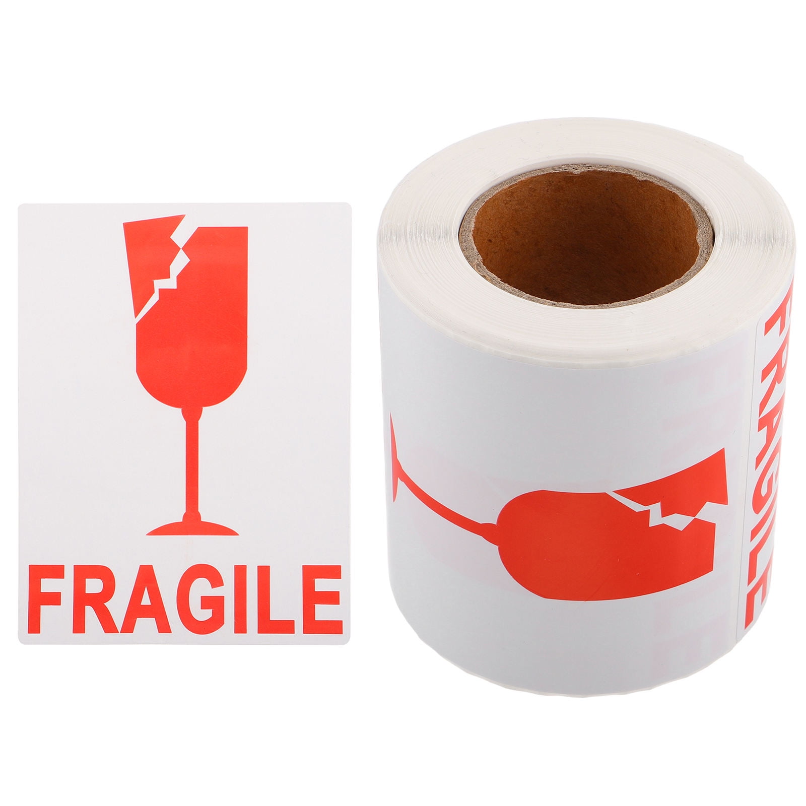 WORGEOUS 1 Roll Glass Fragile Stickers Roll Permanent Adhesive Warning ...
