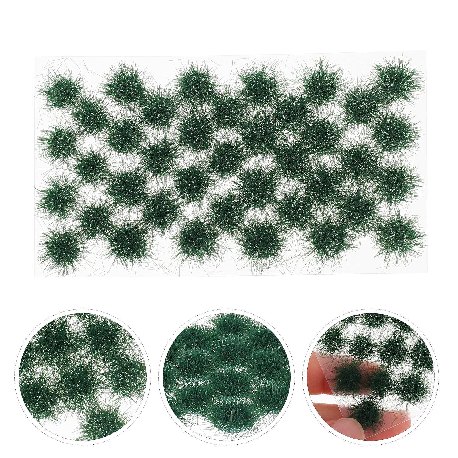 WORGEOUS 1 Set Artificial Mini Grass Cluster for Model Train Railway ...