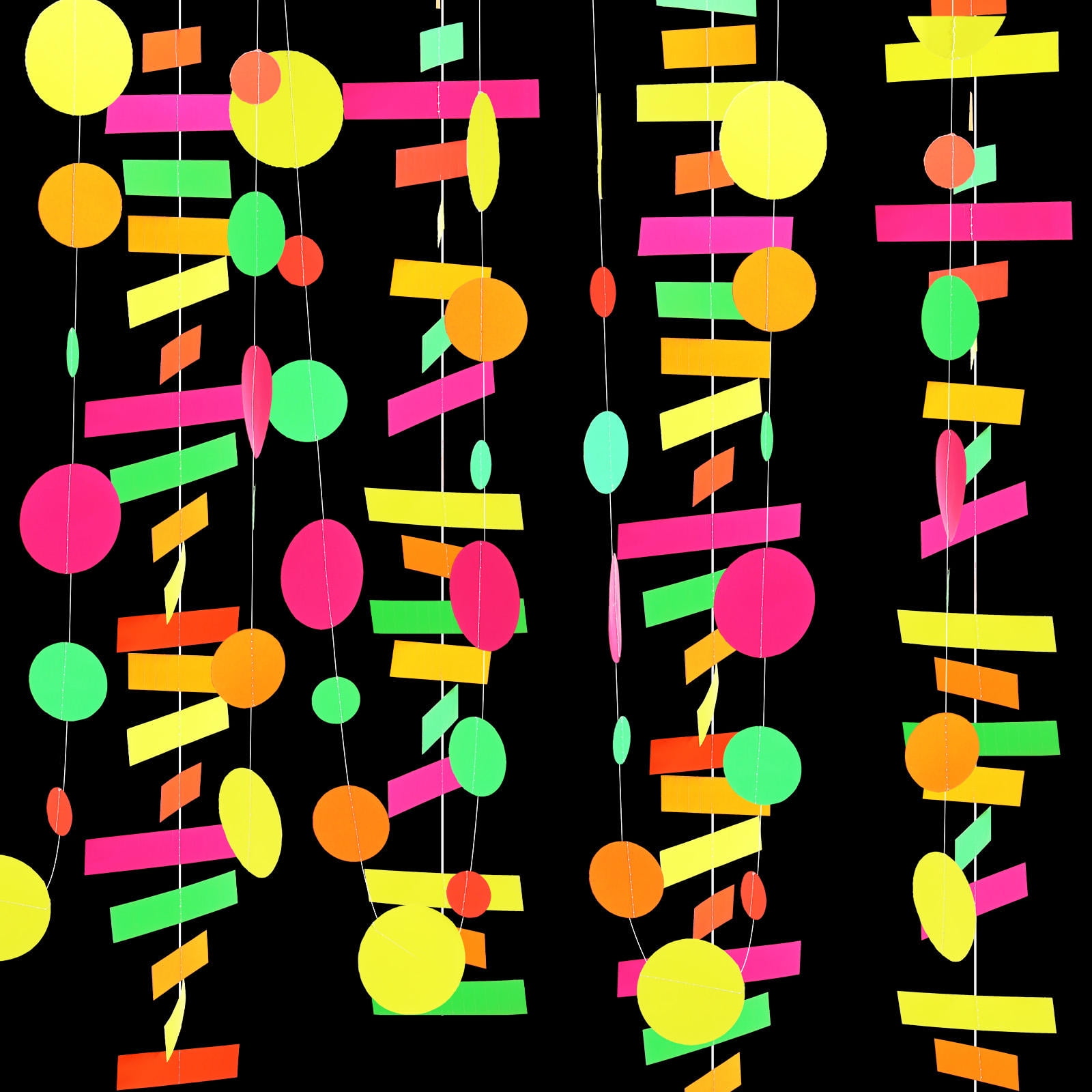 WORGEOUS 1 Set Birthday Hanging Swirl Ceiling Hanging Decors Neon Party ...