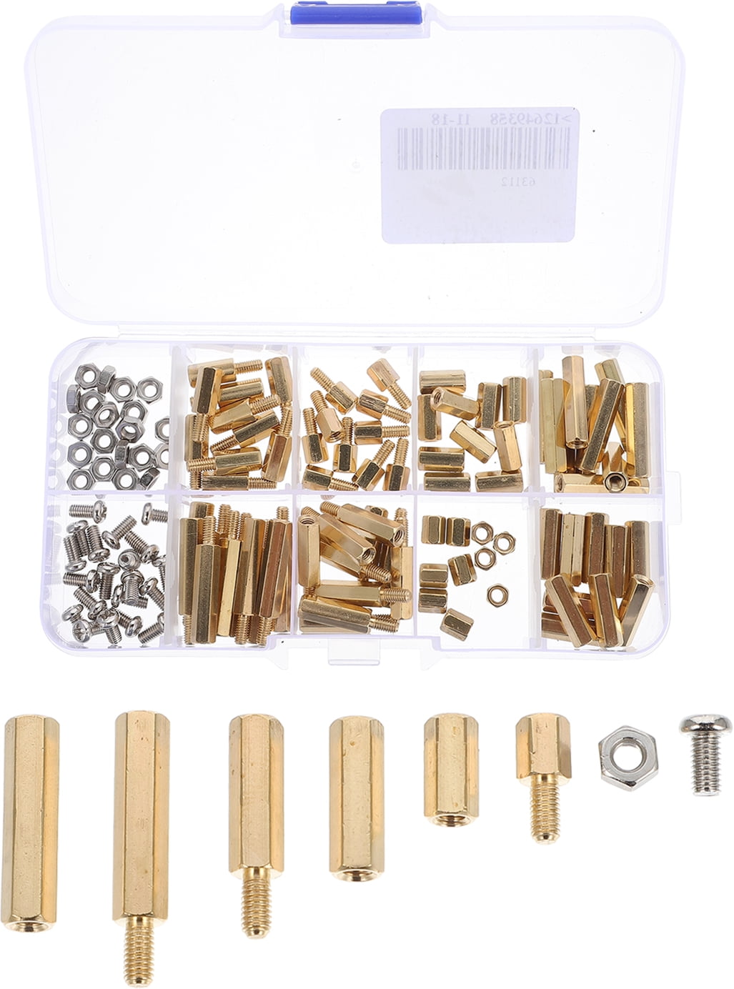 WORGEOUS Brass Column Standoff Nut and Screw Set for Computer ...