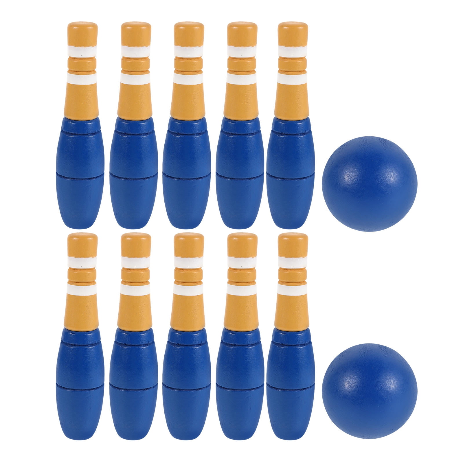 WORGEOUS 1 Set Children Bowling Pins Kids Indoor Wood Bowling Pins Wood ...