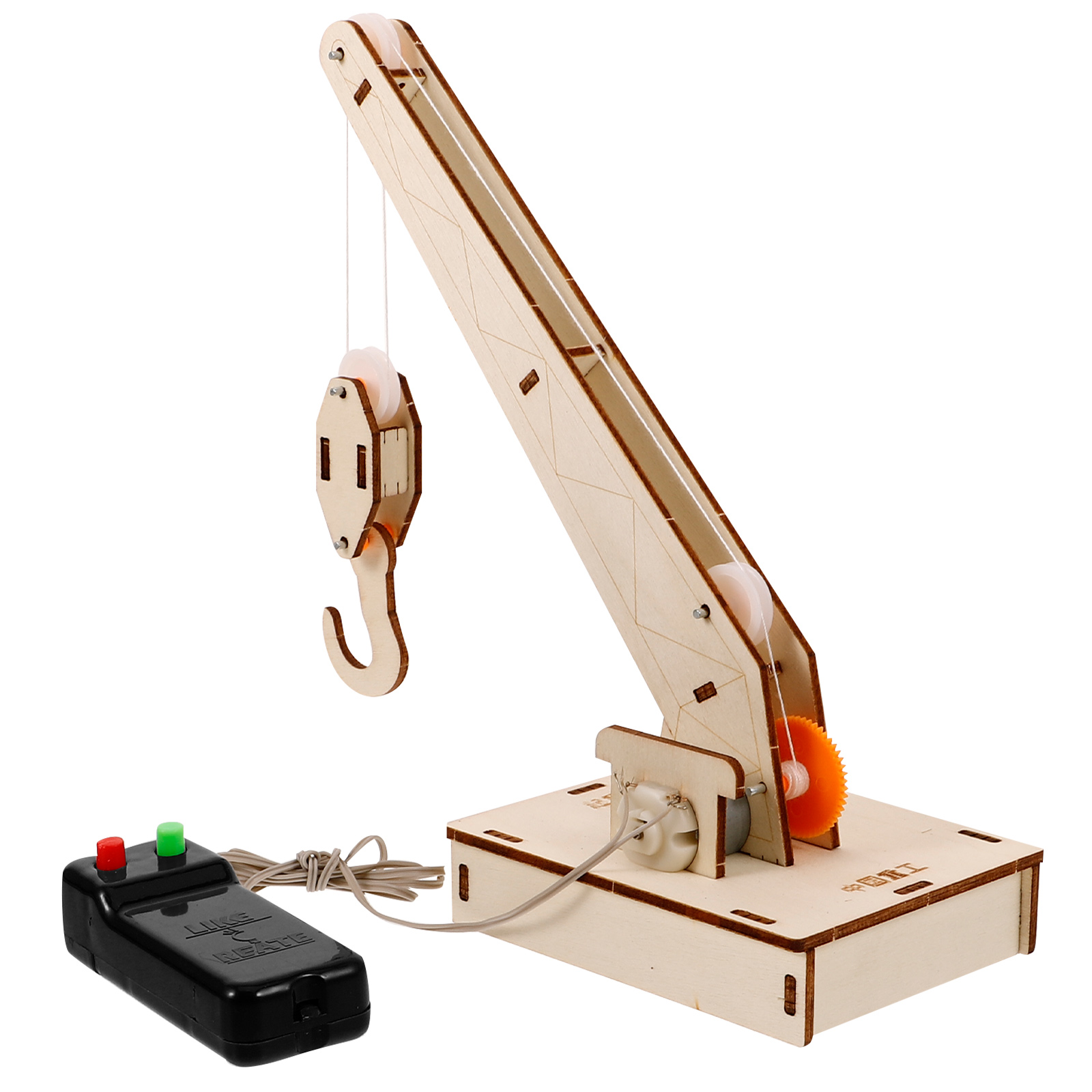 WORGEOUS 1 Set Children DIY Crane Education Learning Kit Wood Model ...