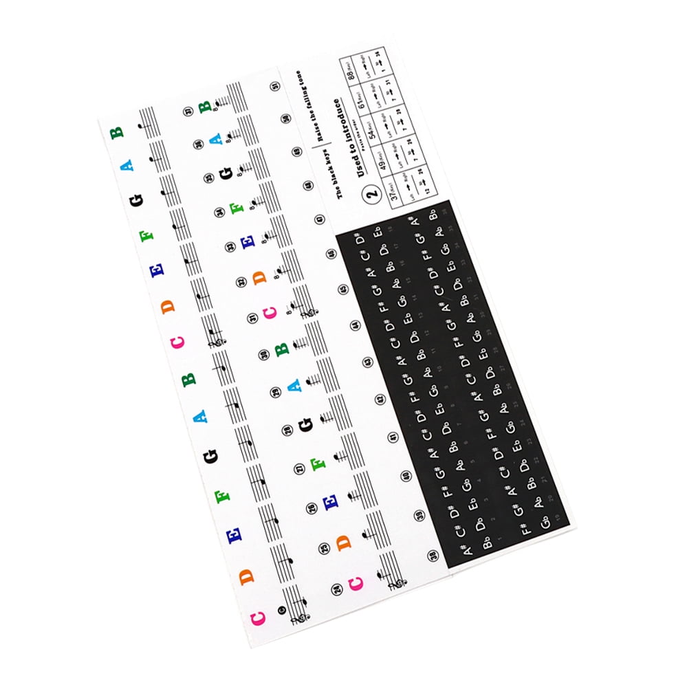 WORGEOUS 1 Set Convenient Piano Keyboard Stickers Keyboard Decals ...