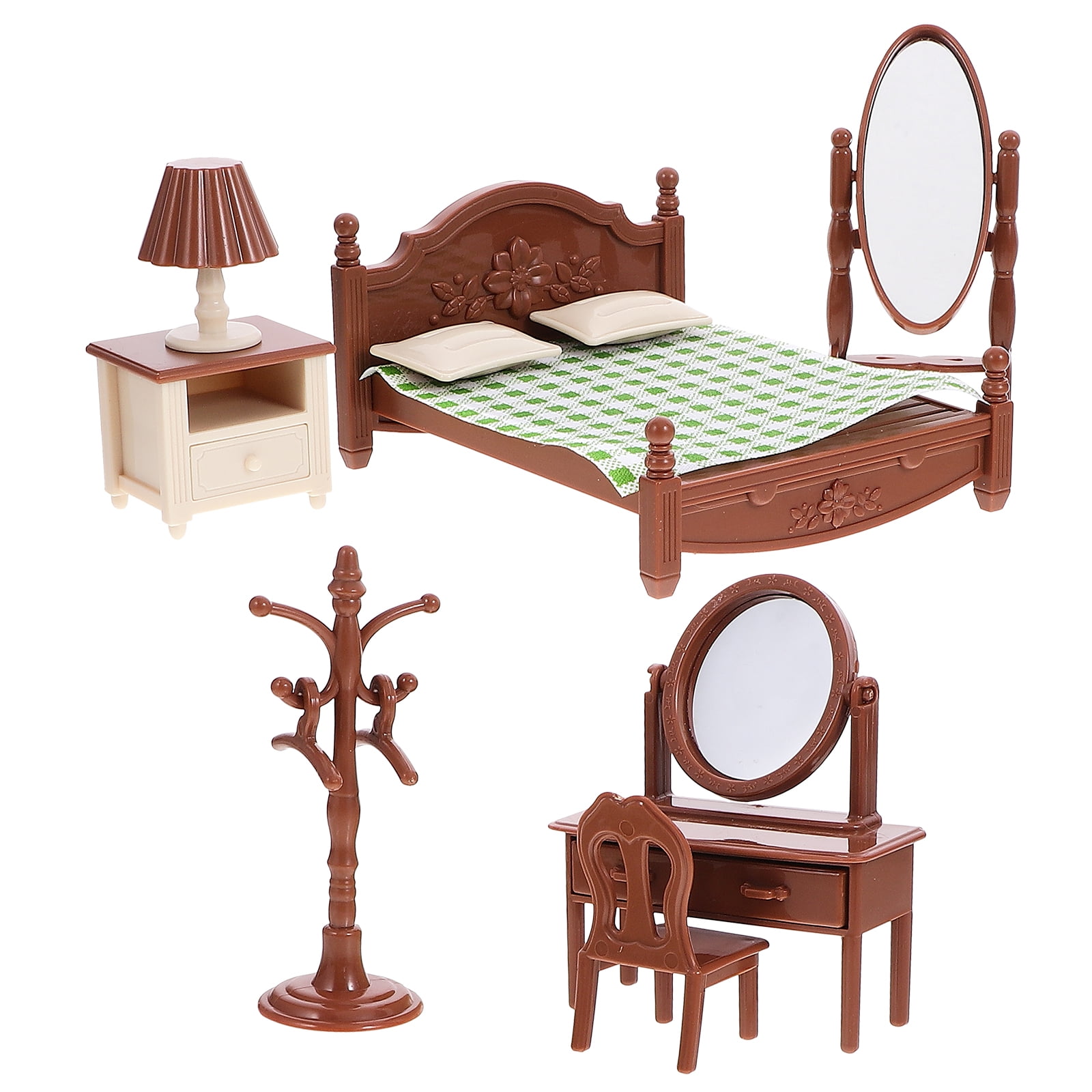 WORGEOUS 1 Set Doll House Mini Furniture Miniature Bedroom Furniture ...