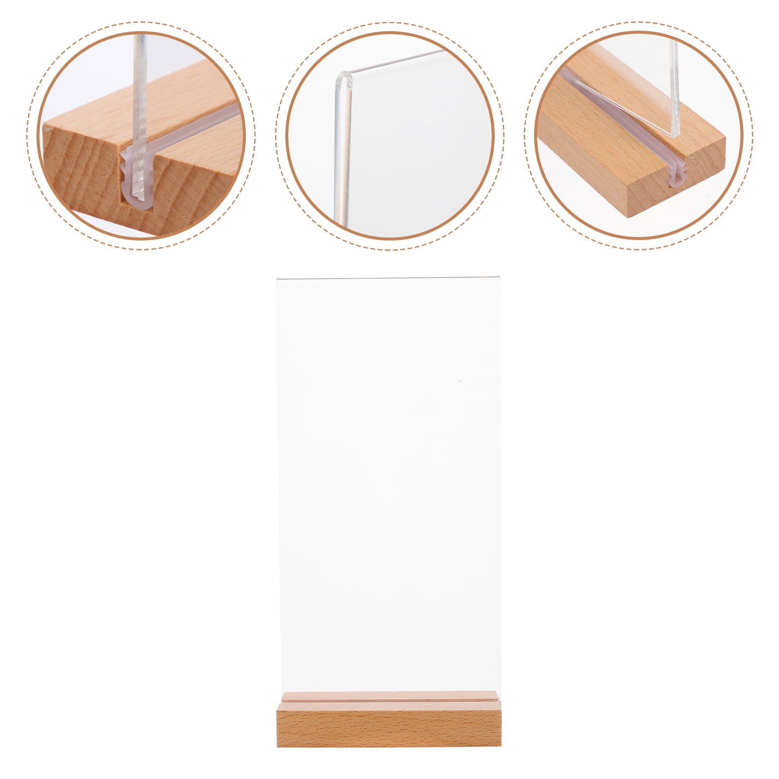 WORGEOUS 1 Set Food Label Holders Acrylic T-shaped for Counter ...