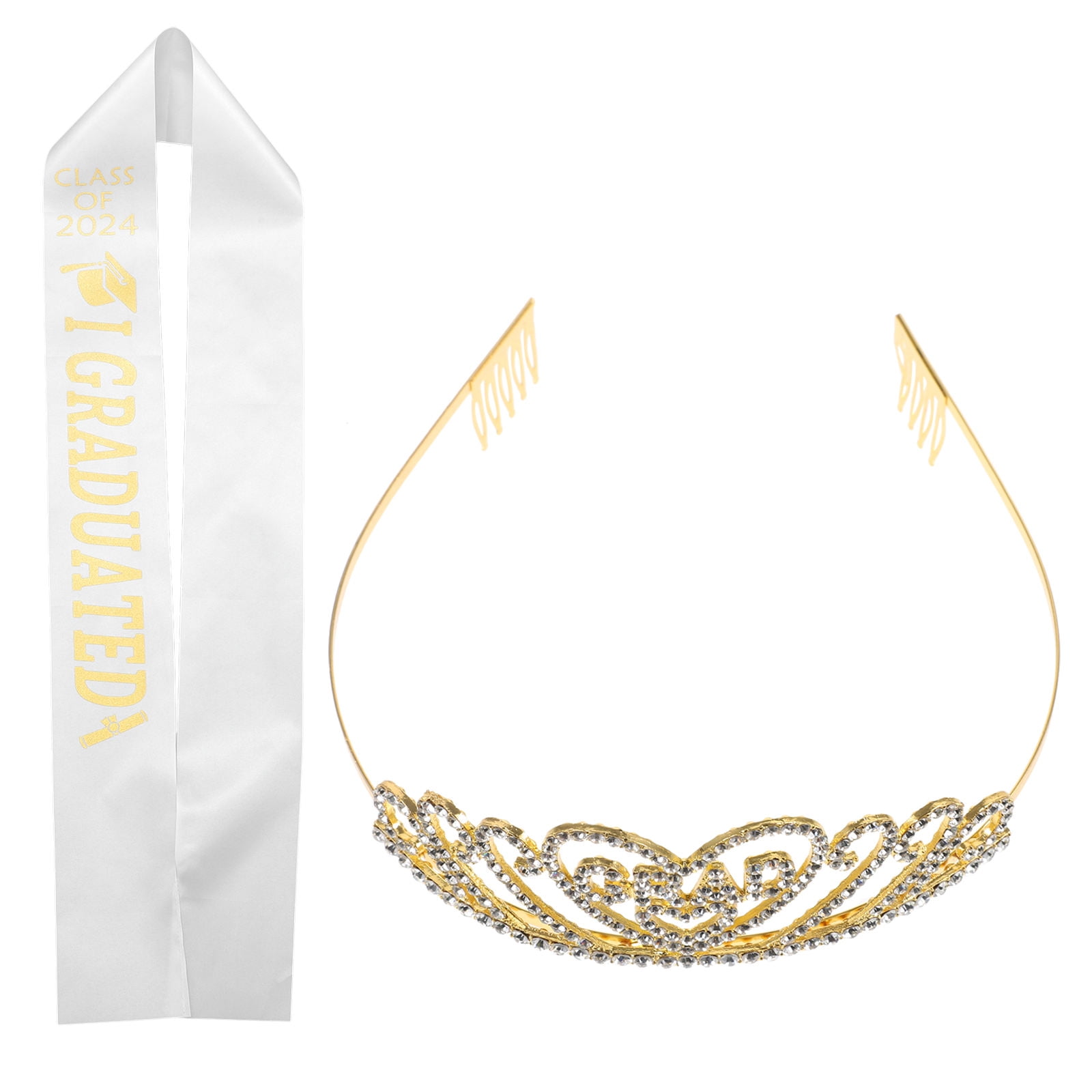 WORGEOUS 1 Set Graduate Crown and Sash Kit 160.00X9.50X0.10in Assorted ...