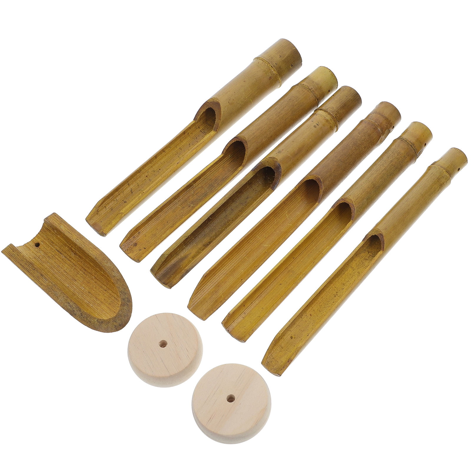 WORGEOUS 1 Set Wind Chime Diy Kit Bamboo Tubes Wood Clapper And Bamboo ...
