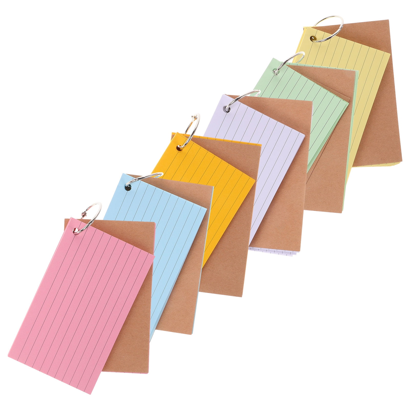 WORGEOUS 1 Set Index Cards Index Cards Flash Cards With Rings ...