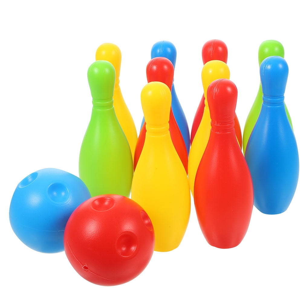 WORGEOUS 1 Set Kids Toy Bowling Set Plastic Bowling Pins with Ball ...