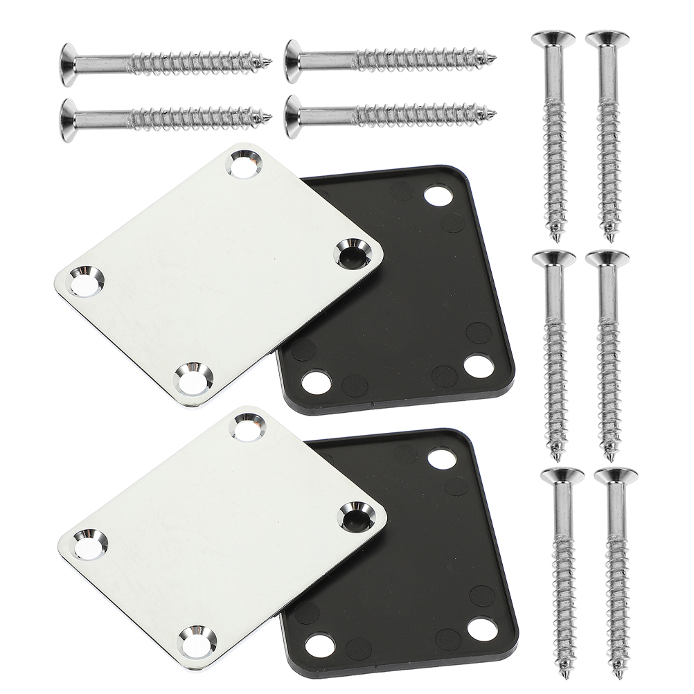WORGEOUS 1 Set Metal Electric Guitar Neck Plate With Holes And Mounting ...