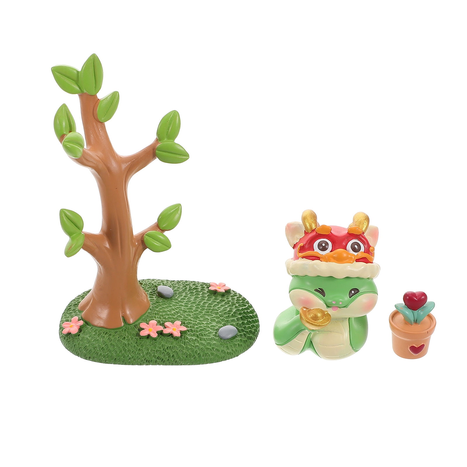 WORGEOUS 1 Set Mini Resin Snake Ornaments Cartoon Snake Figurines for ...