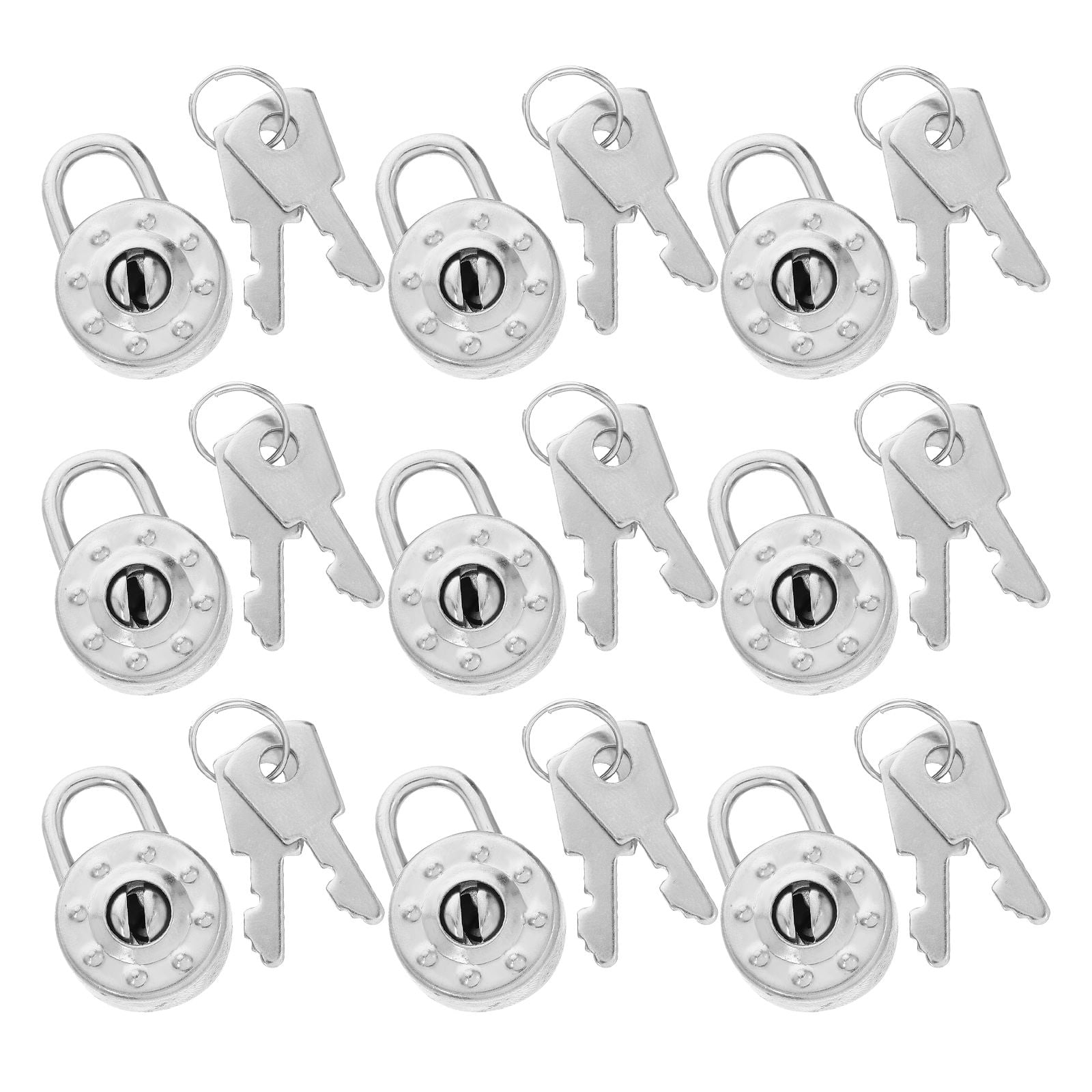 WORGEOUS 1 Set Mini Round Shaped Padlocks With Keys For Jewelry Box ...