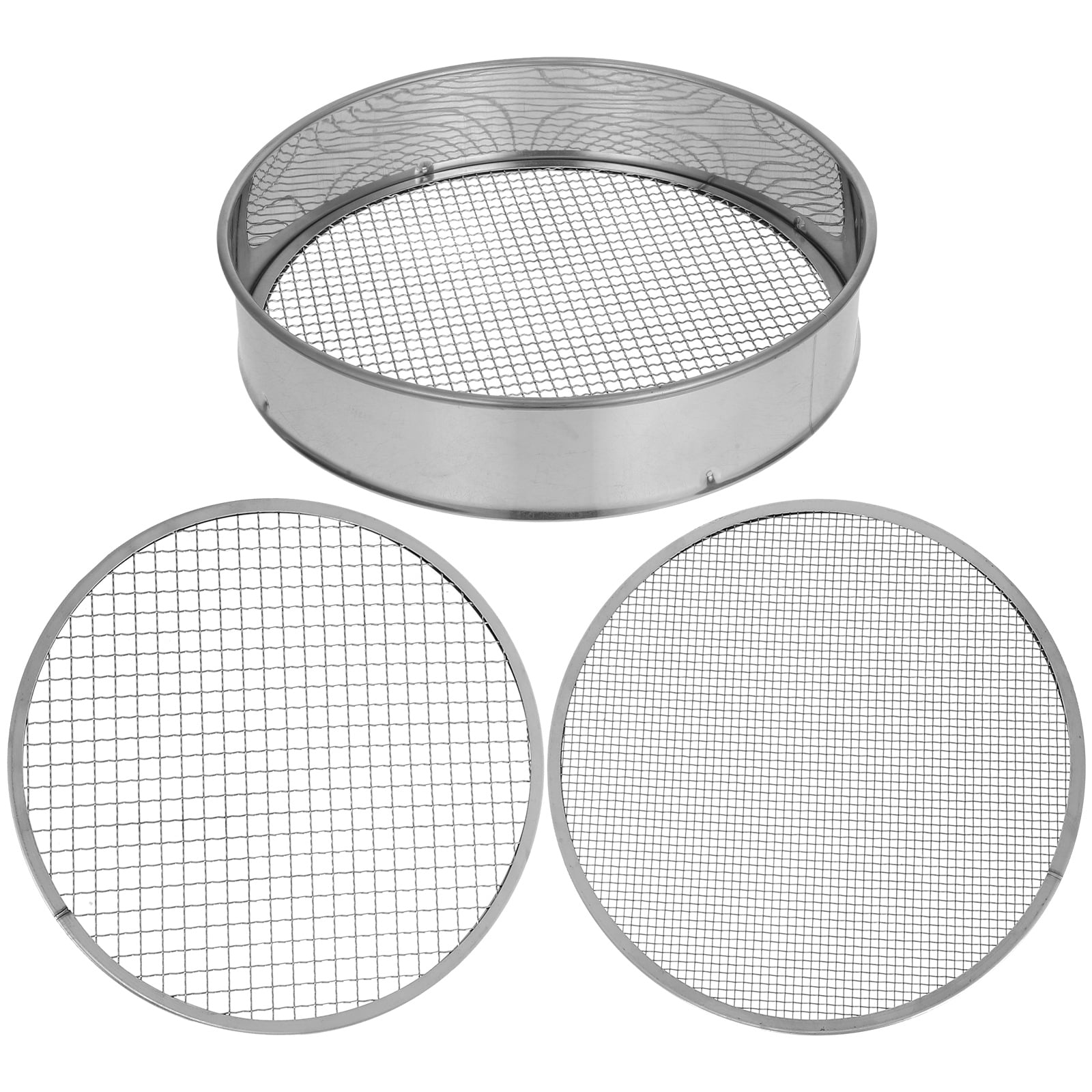 WORGEOUS 1 Set Multi-use Sifting Pan Soil Mesh Sieve Rocks Sifting Tool ...