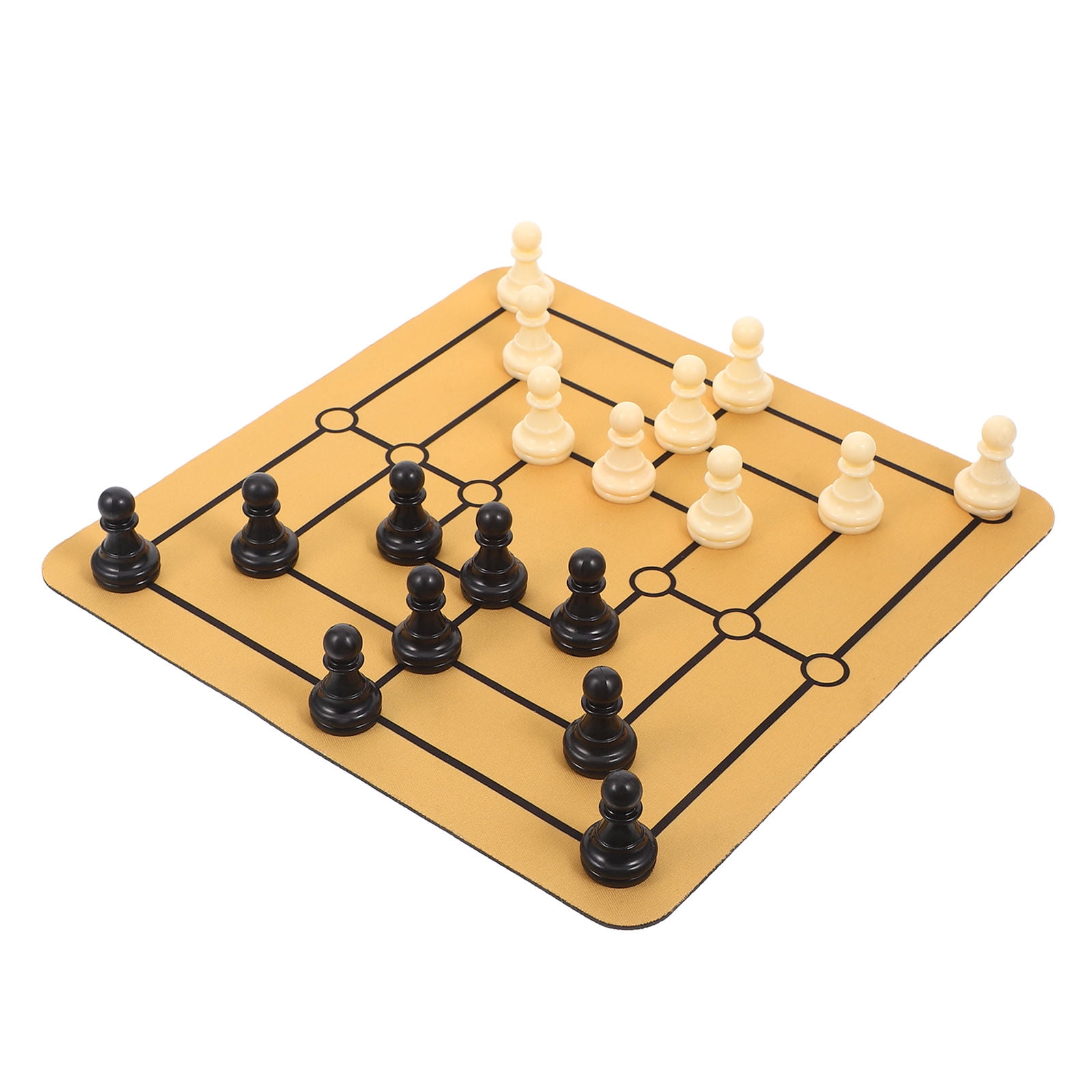 1 Set Nine Men's Morris Board Game Portable Home Chess for Traditional ...