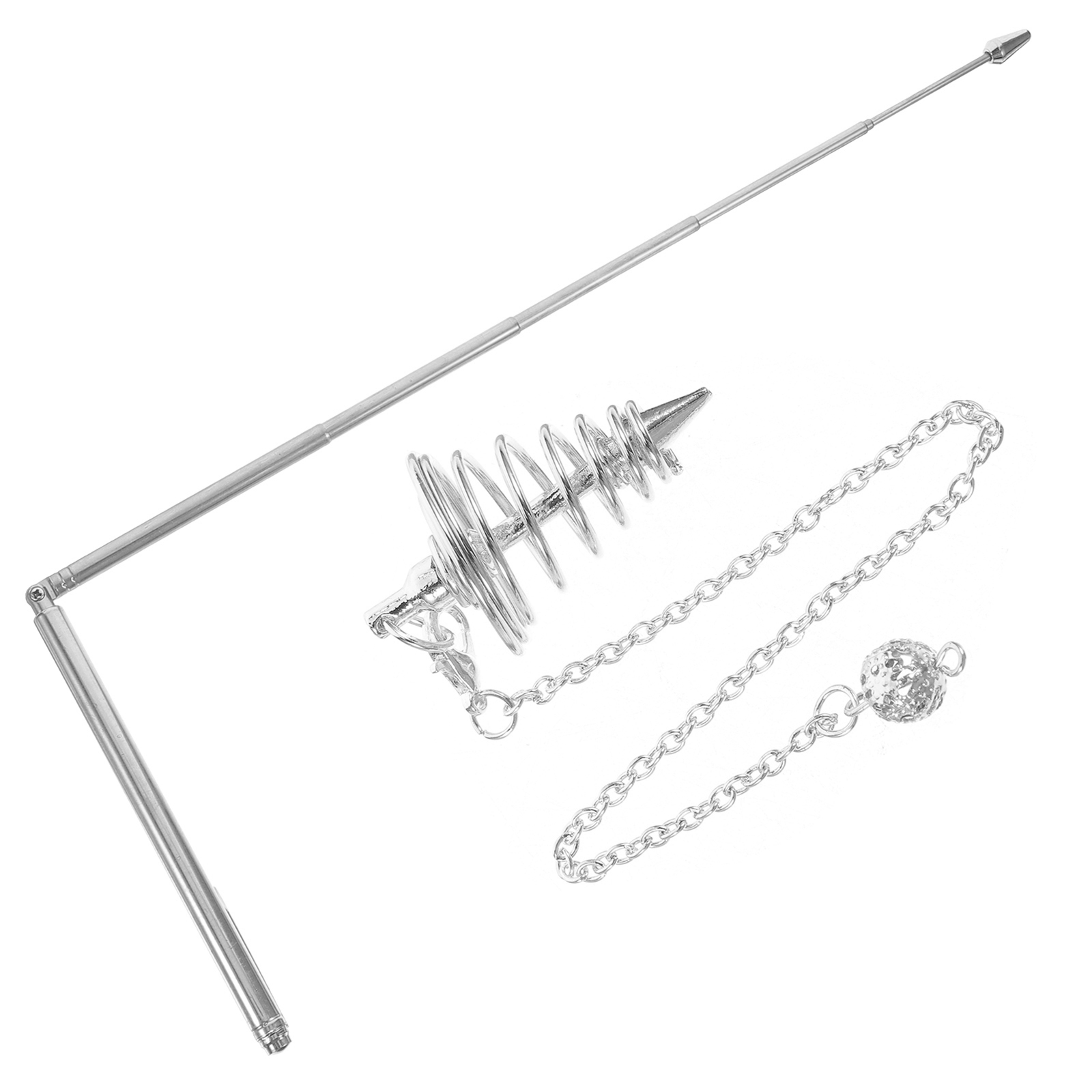 WORGEOUS 1 Set Outdoor Dowsing Rod Stainless Steel Dowsing Rod Portable ...