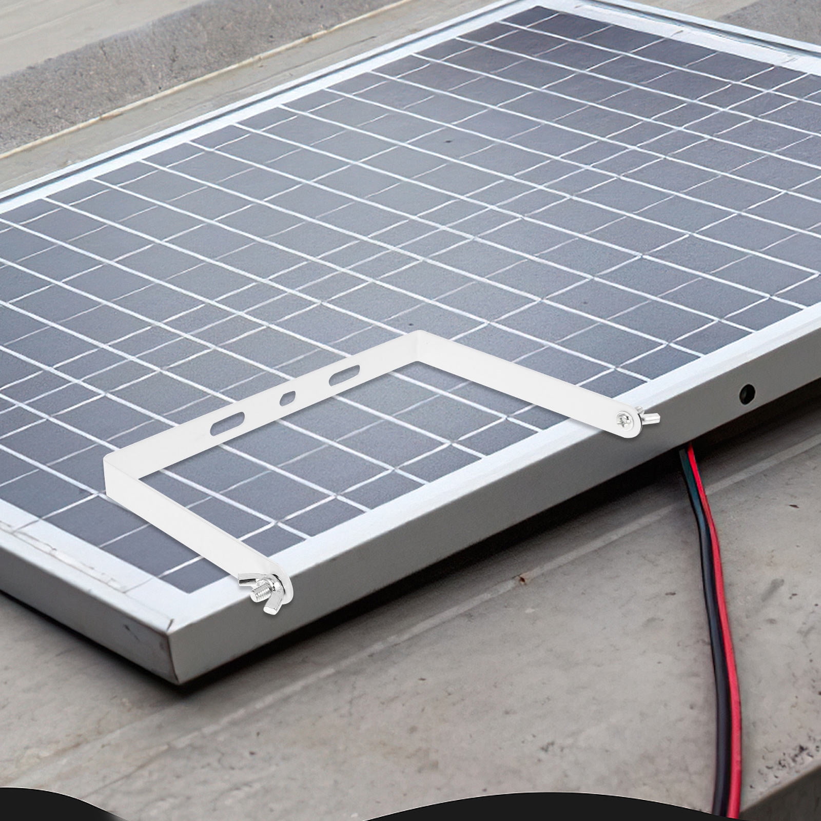 WORGEOUS 1 Set Solar Board Mounting Bracket Kit Iron Street Lamp Solar ...