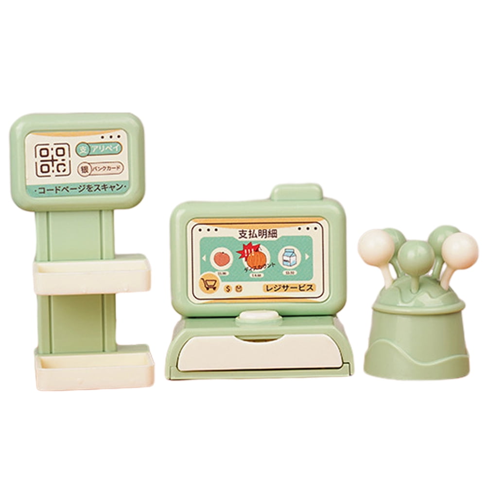 WORGEOUS 1 Set Supermarket Mall Cash Register Model Doll House Lollipop ...