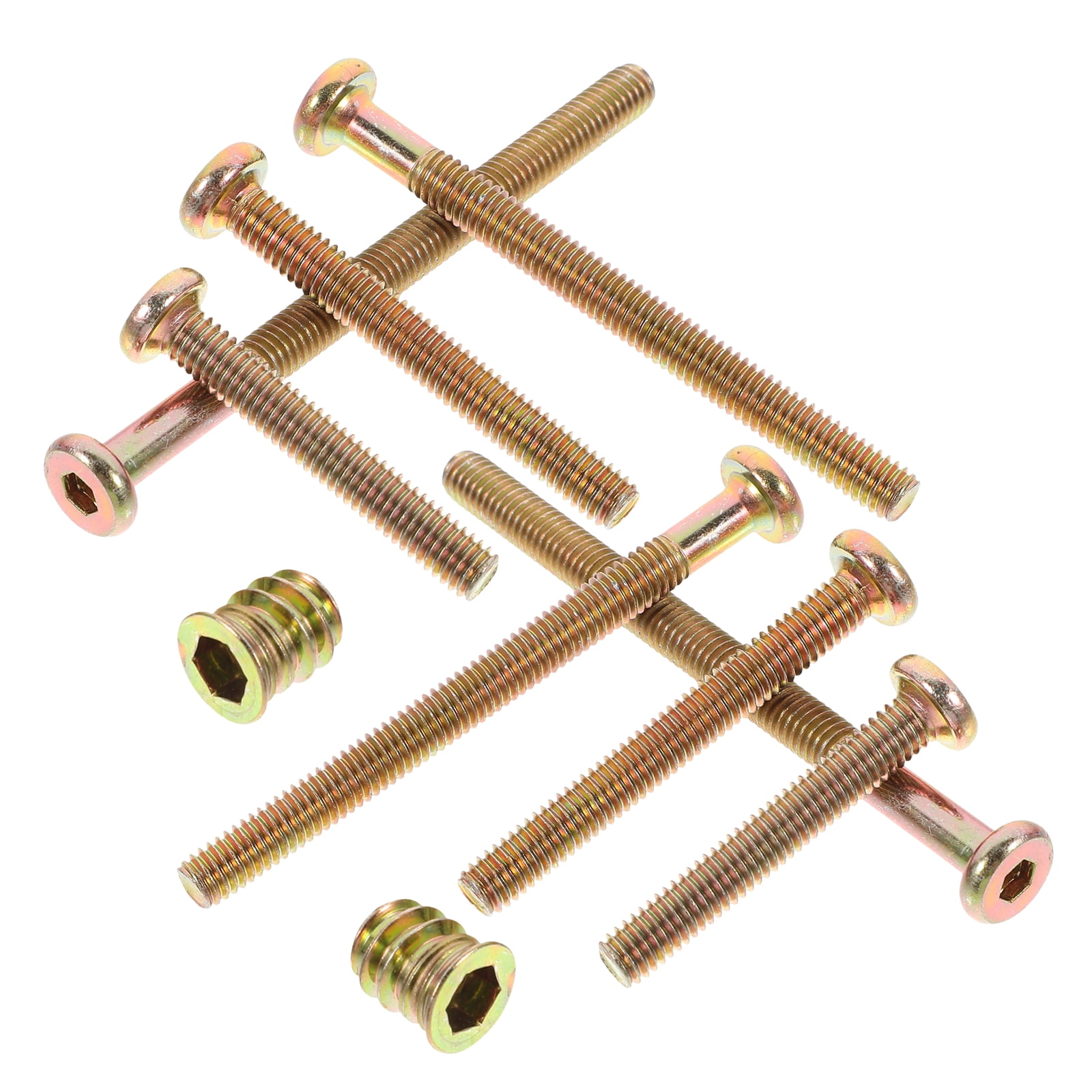 WORGEOUS 1 Set Threaded Fasteners Furniture Threaded Hex Inserts with ...