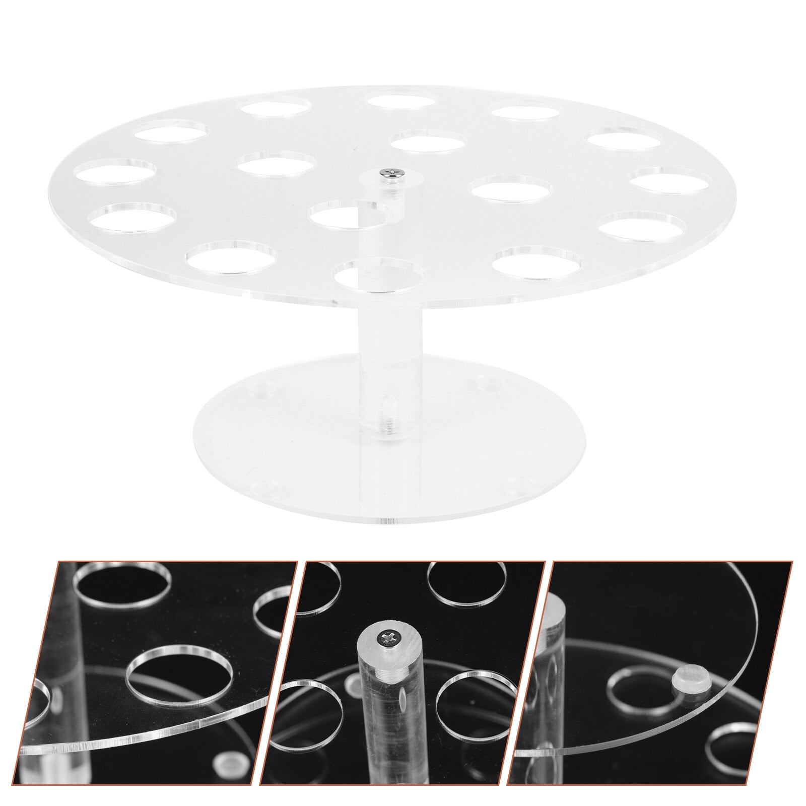 WORGEOUS 1 Set of Ice-cream Display Rack Transparent Ice Cone Holder ...