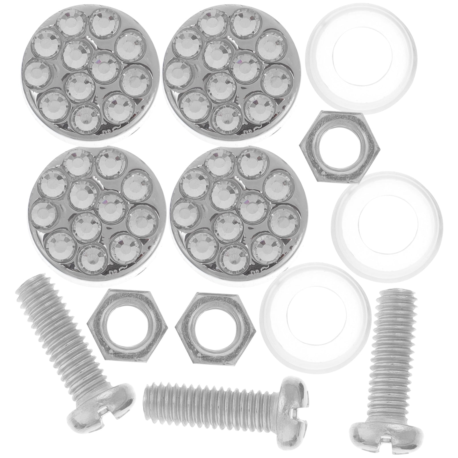1 Set of Car License Plate Screws and Clips Fasteners for Frame Fixing ...