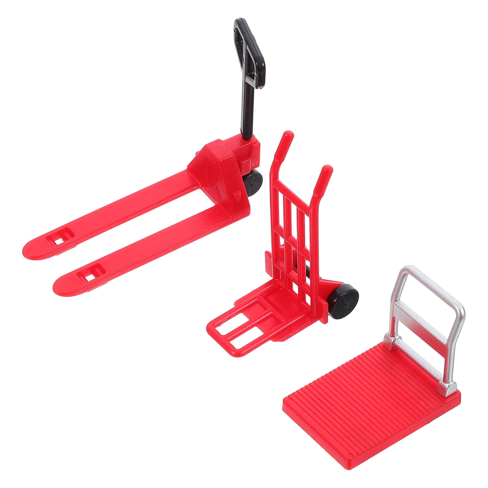 WORGEOUS 1 Set of Miniature Hand Trolley Miniature Forklift Miniature ...