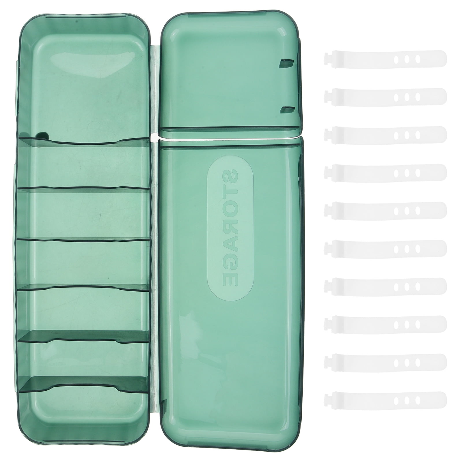 GETAJGHSD Charging Cable Organizer Box Multi Compartment Storage Dark ...