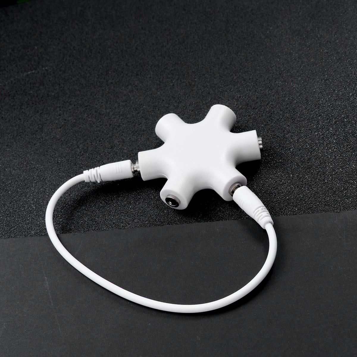 WORGEOUS 1 to 5 Headphone Splitter 5-Way Snowflake Shape Audio Splitter ...