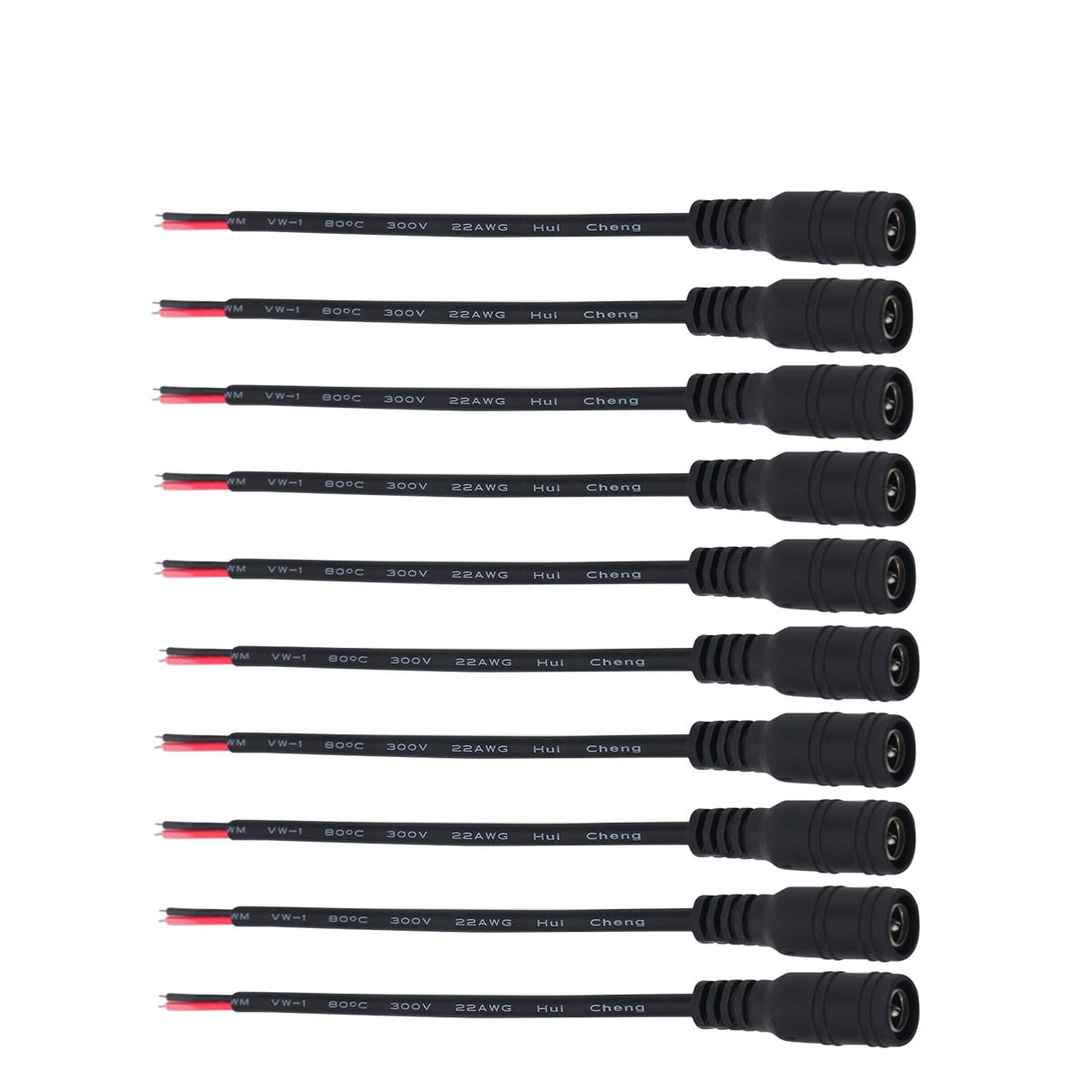 WORGEOUS 10 PCS 5.5x2.1mm Female Power Connector Plug Cable Jack ...