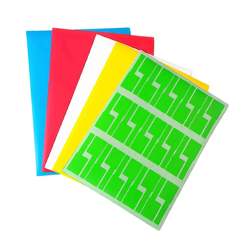 WORGEOUS 10 Pcs A4 Size Multi-color Blank Labels Network Cable Stickers ...