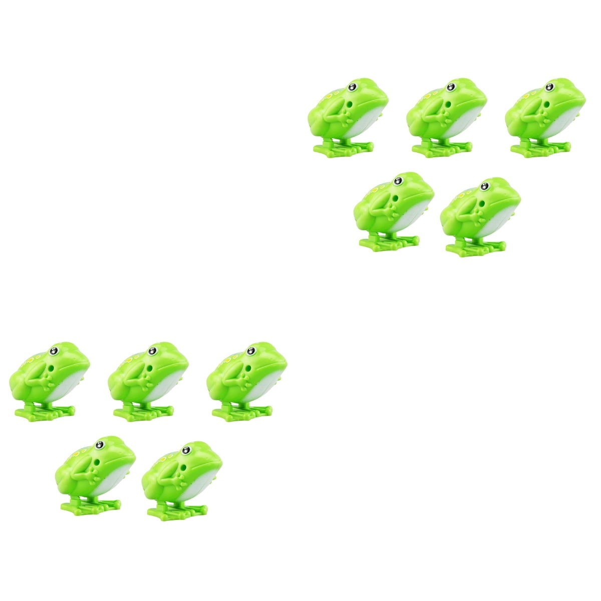 WORGEOUS 10 Pcs Bouncing Frogs Clockwork Toys Funny Plastic Jumping ...