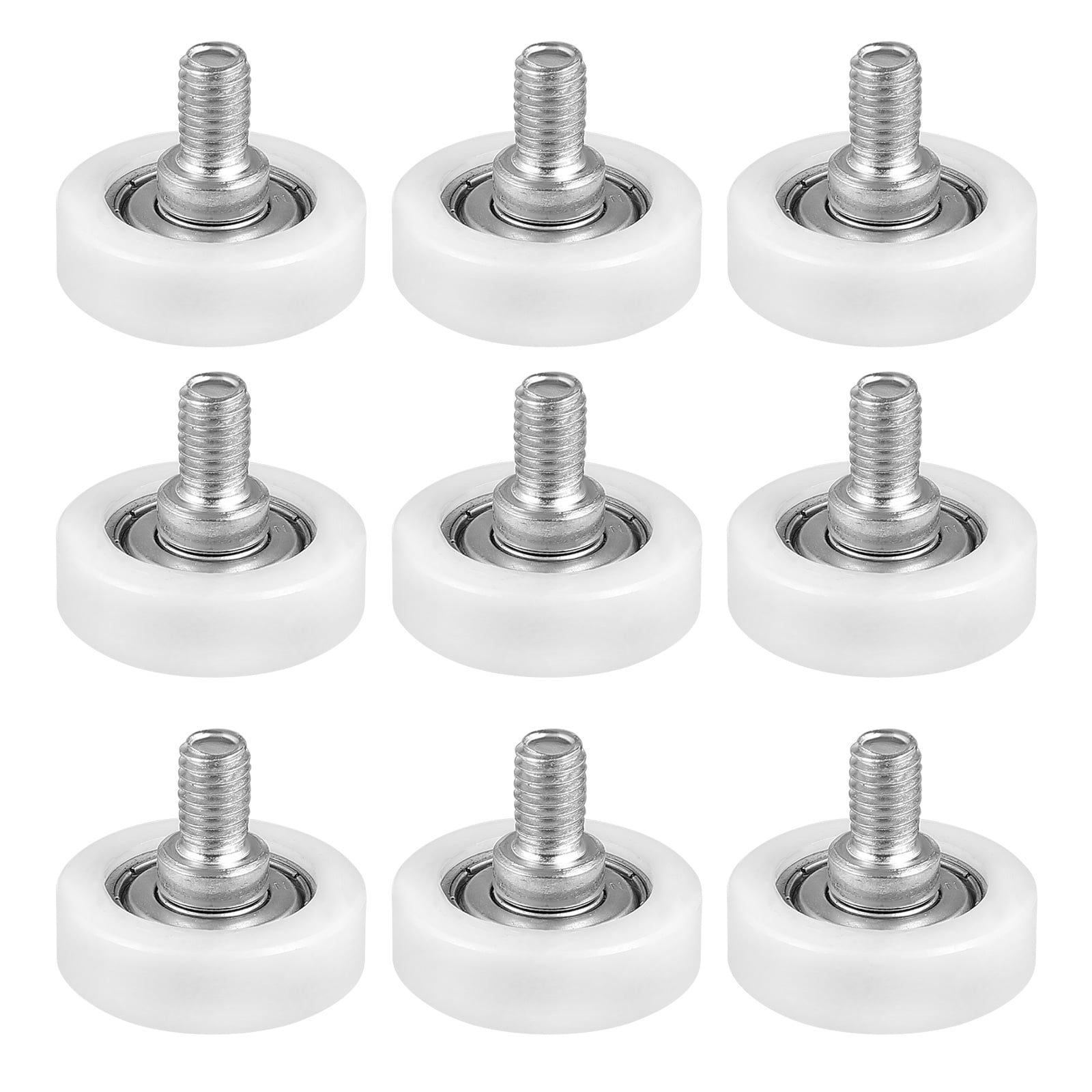 HINTRMENT Sliding Hardware Roller Pulleys Plastic 10Pcs 1X0.8In ...