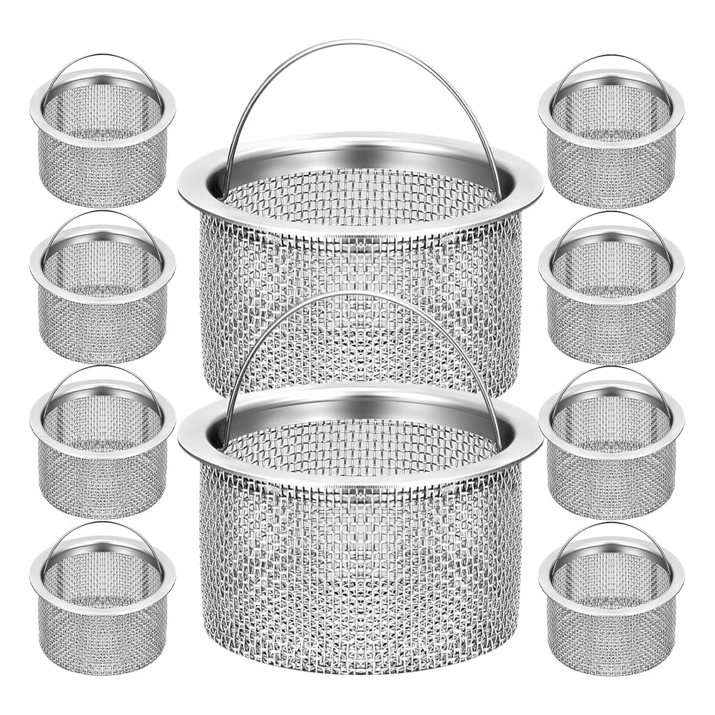WORGEOUS 10 Pcs Dish Drainers for Kitchen Sink Stainless Steel Filter ...