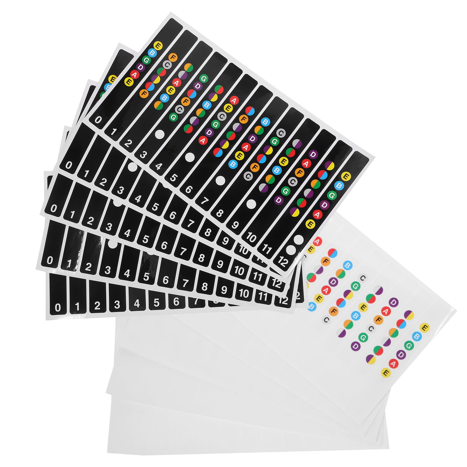 WORGEOUS 10 Pcs Electric Guitar Scales Sticker Learning Supplies ...