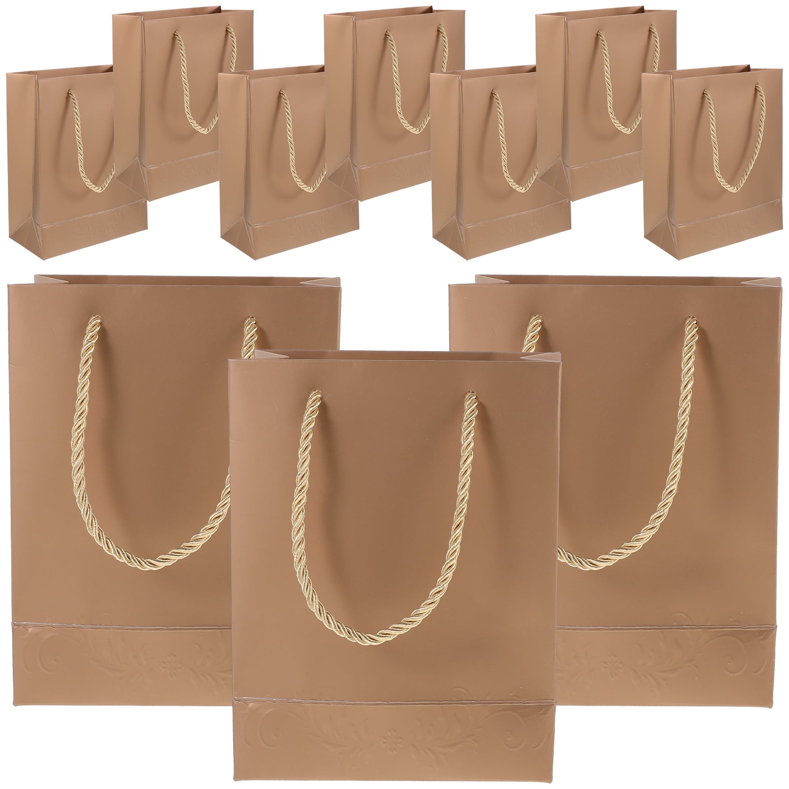 WORGEOUS 10 Pcs Gift Bags for Shop Big Mesh Drawstring Golden - Walmart.com