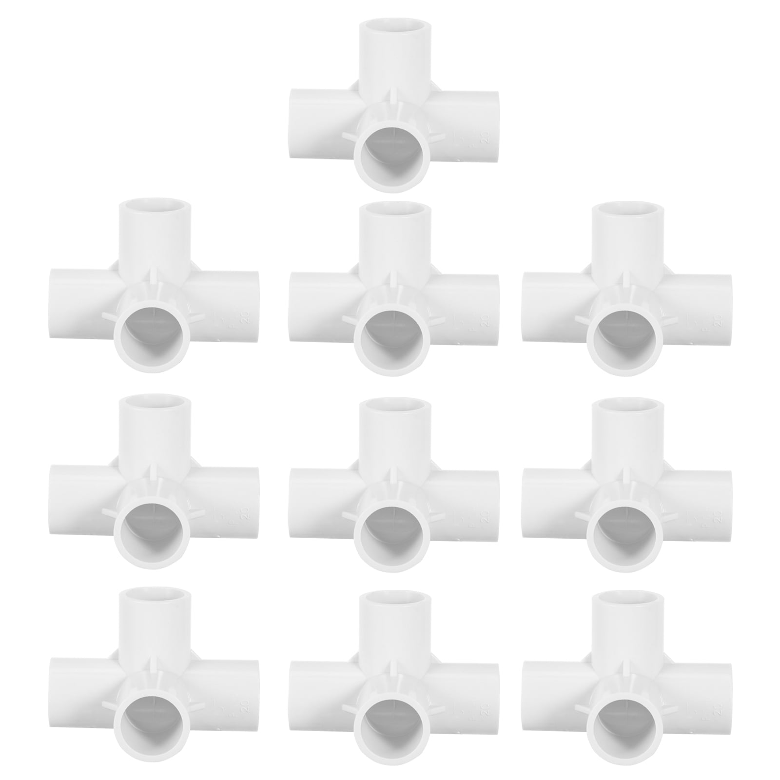 WORGEOUS 10 Pcs Hose Barb Fittings Four-Way Water Pipe Joint Corner ...