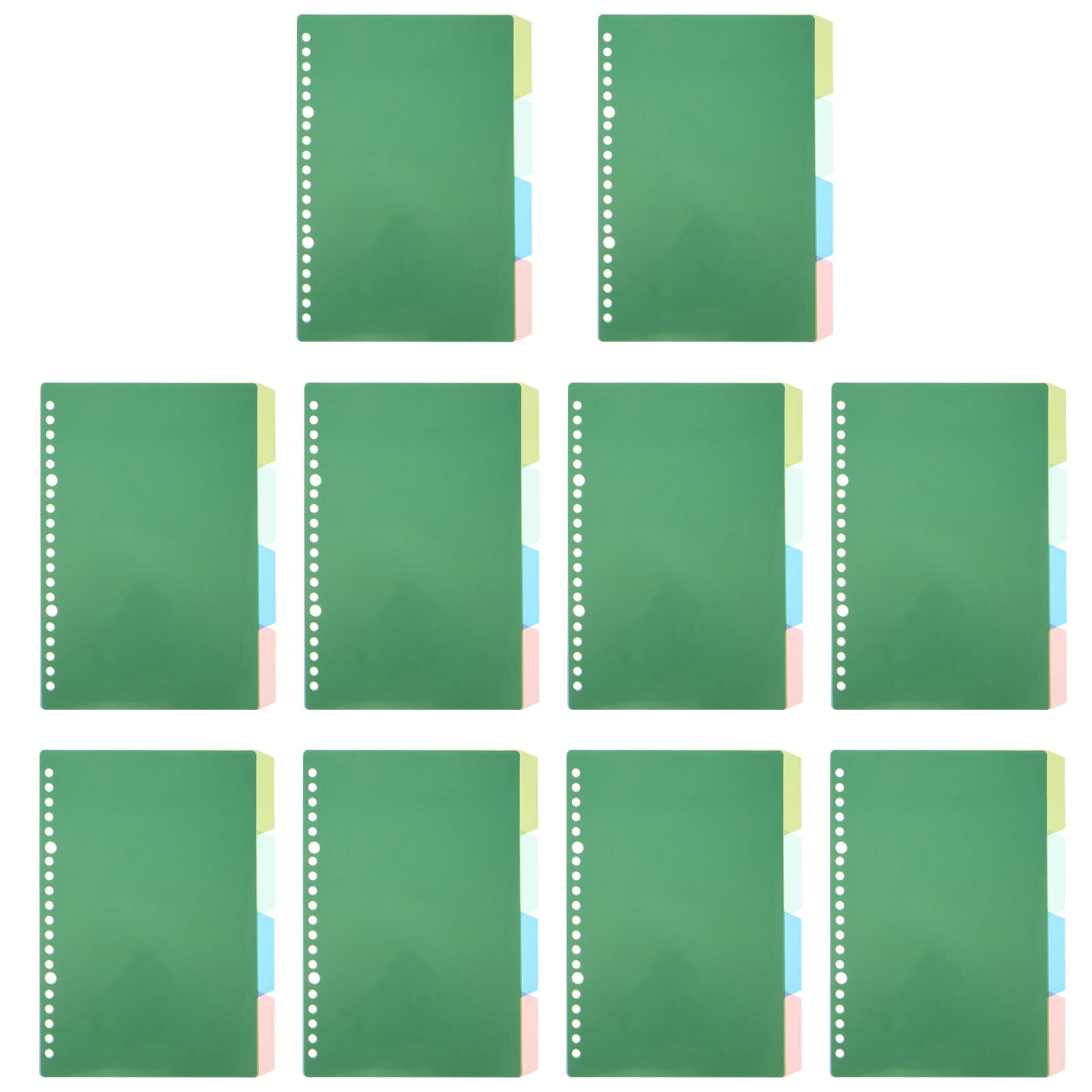 WORGEOUS 10 Pcs Loose-leaf Paper Hole Leaf Binder Notebook Classified ...
