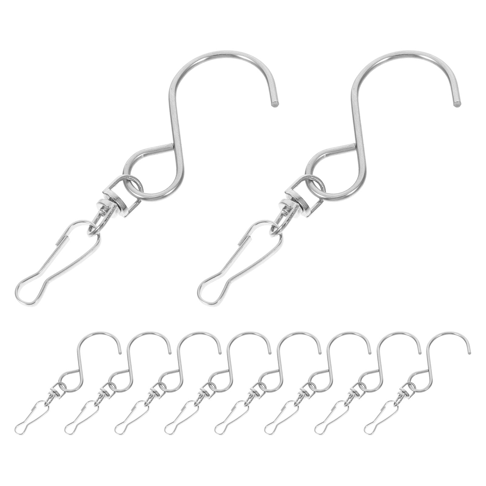 WORGEOUS 10 Pcs Swivel Hooks Clips Wind Spinner S Hook Clips Wind ...