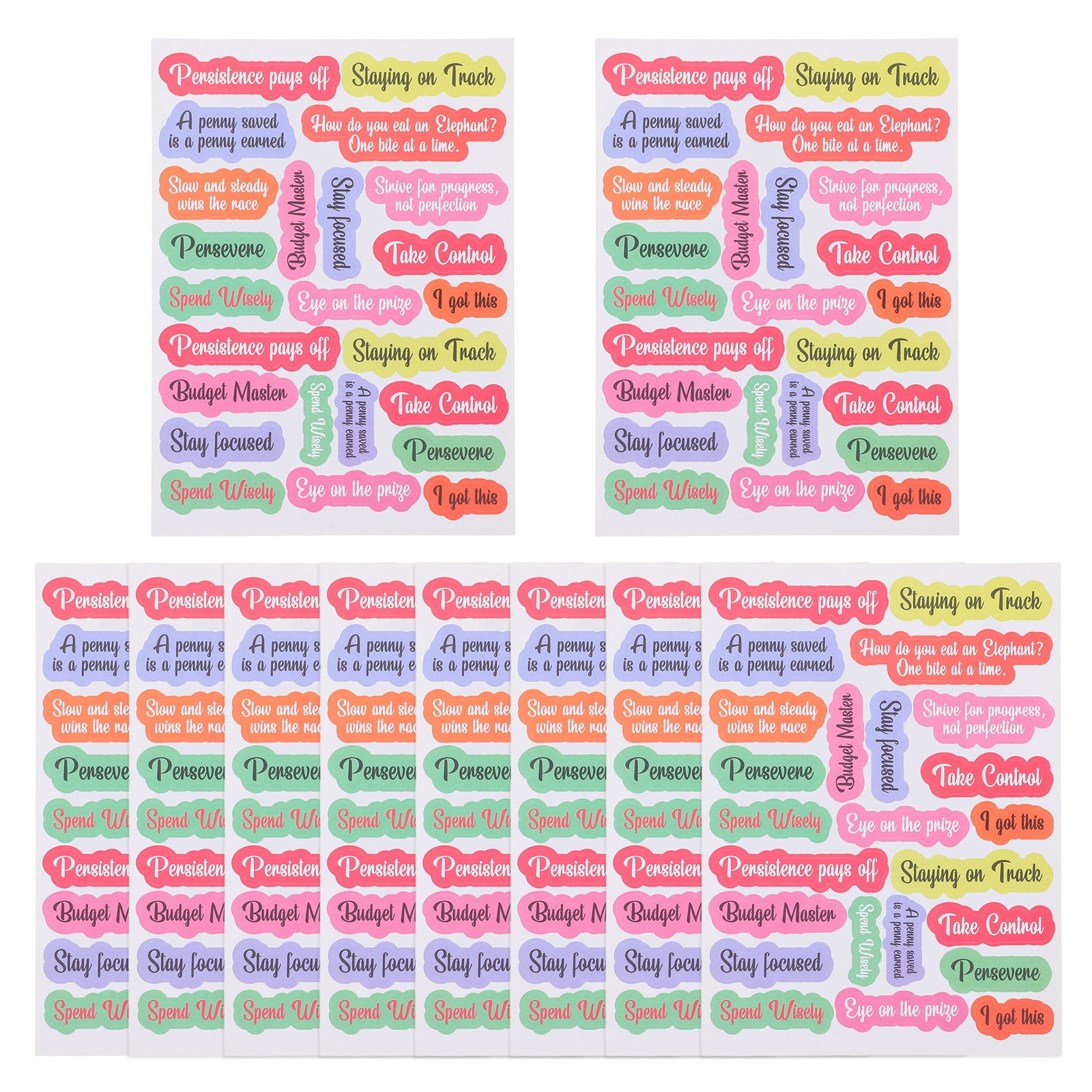 WORGEOUS 10 Pcs Universal Lanyard Money Envelope Handbook Label Sticker ...