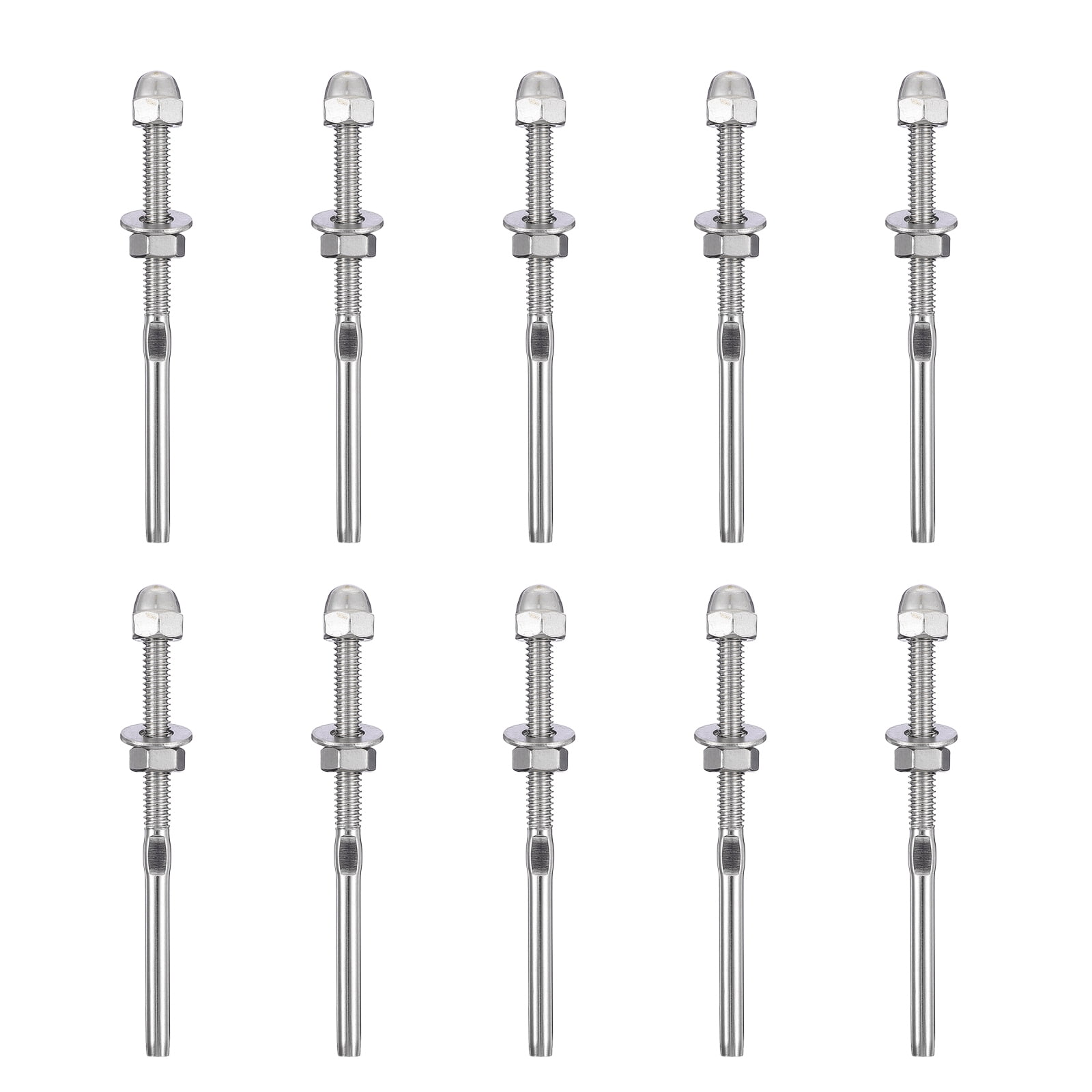 WORGEOUS 10 Pcs Wire Rope Terminal Kit Cello Anti Slip Adjustable ...