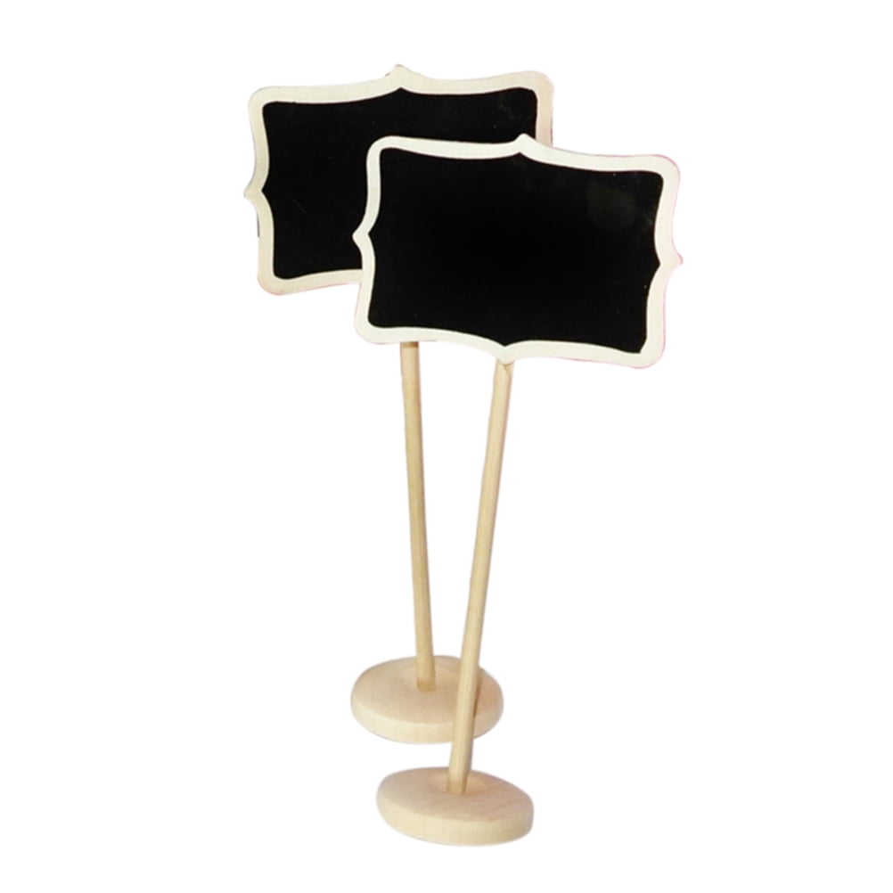 WORGEOUS 10 Pieces Wood Chalkboards with Stand Small Rectangles ...