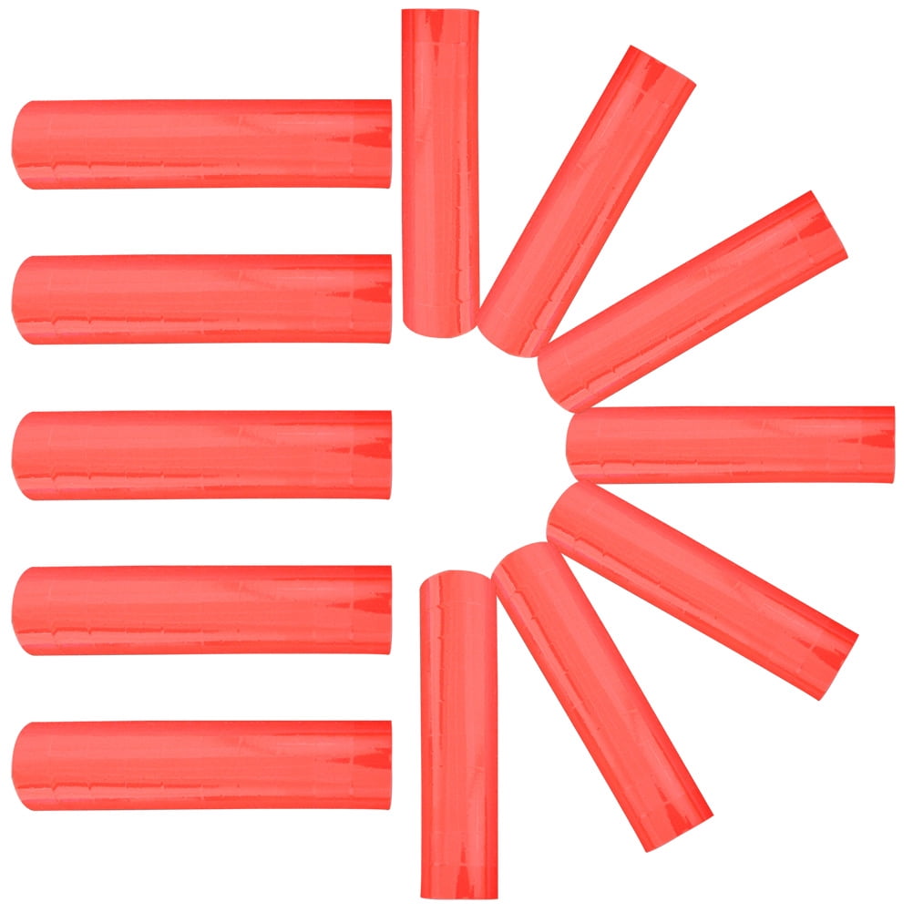 WORGEOUS 10 Rolls Pricing Stickers Red Self-Adhesive Blank Label for ...