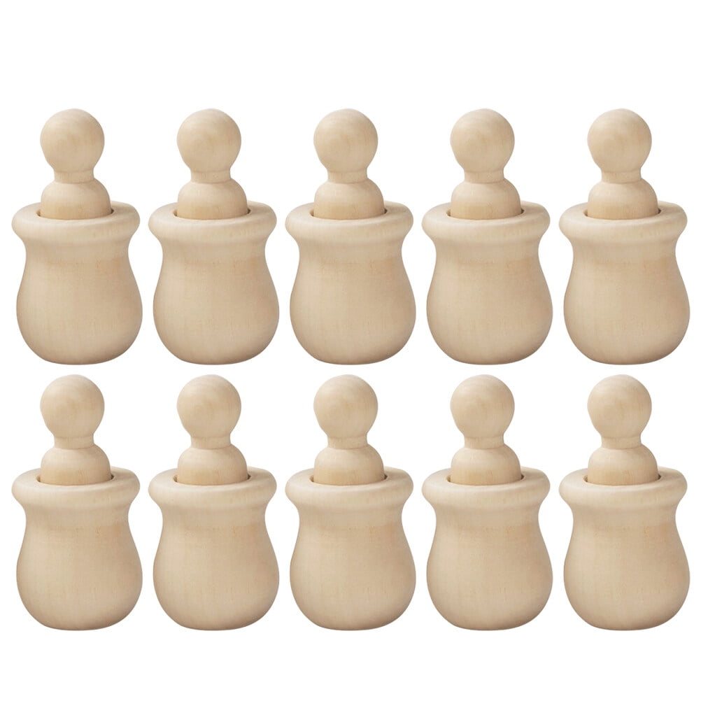 WORGEOUS 10 Set DIY Graffiti Puppet Toys Wooden Puppet Toys Hand ...