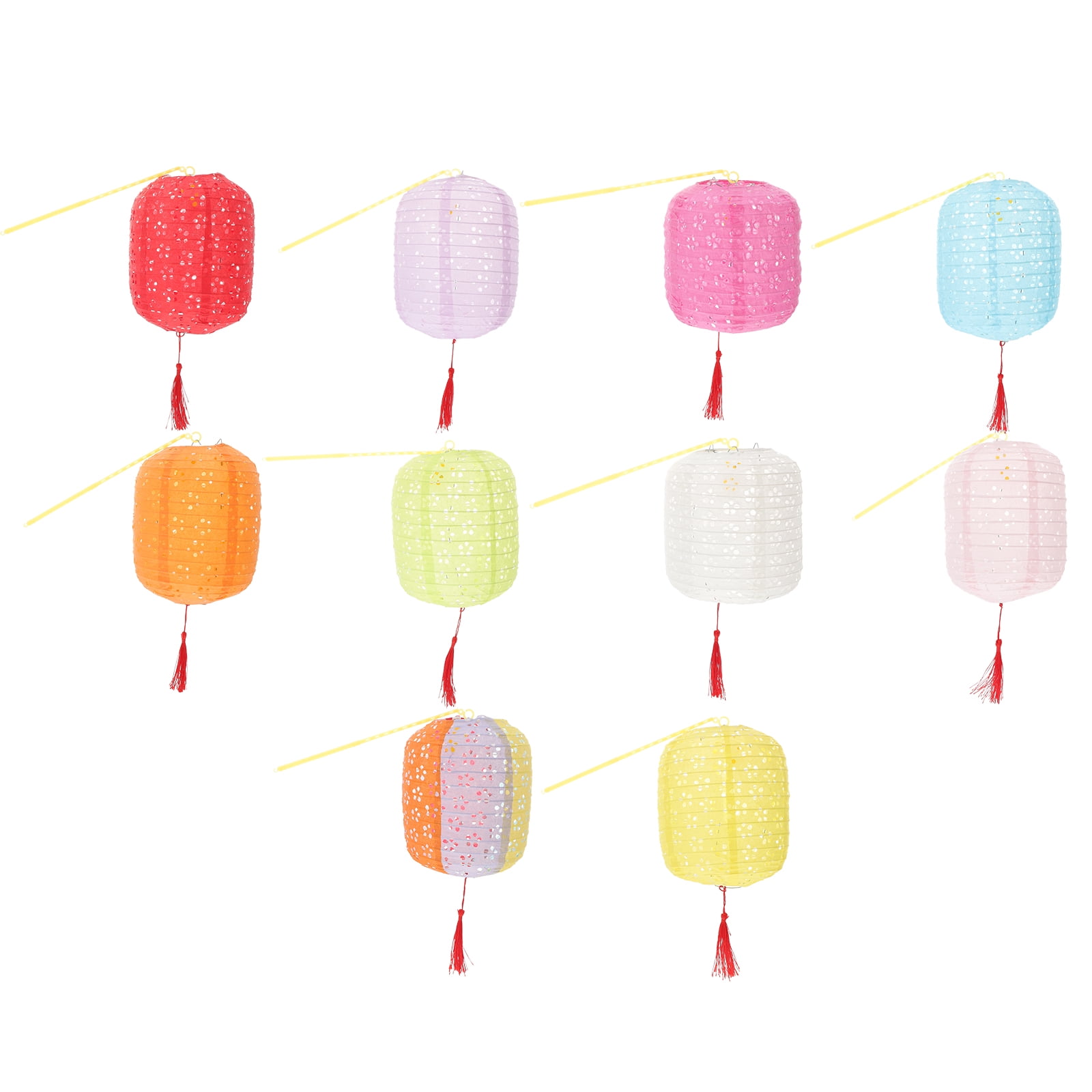 WORGEOUS 10 Sets LED Paper Lantern to Decorate Handheld Kids Lanterns ...