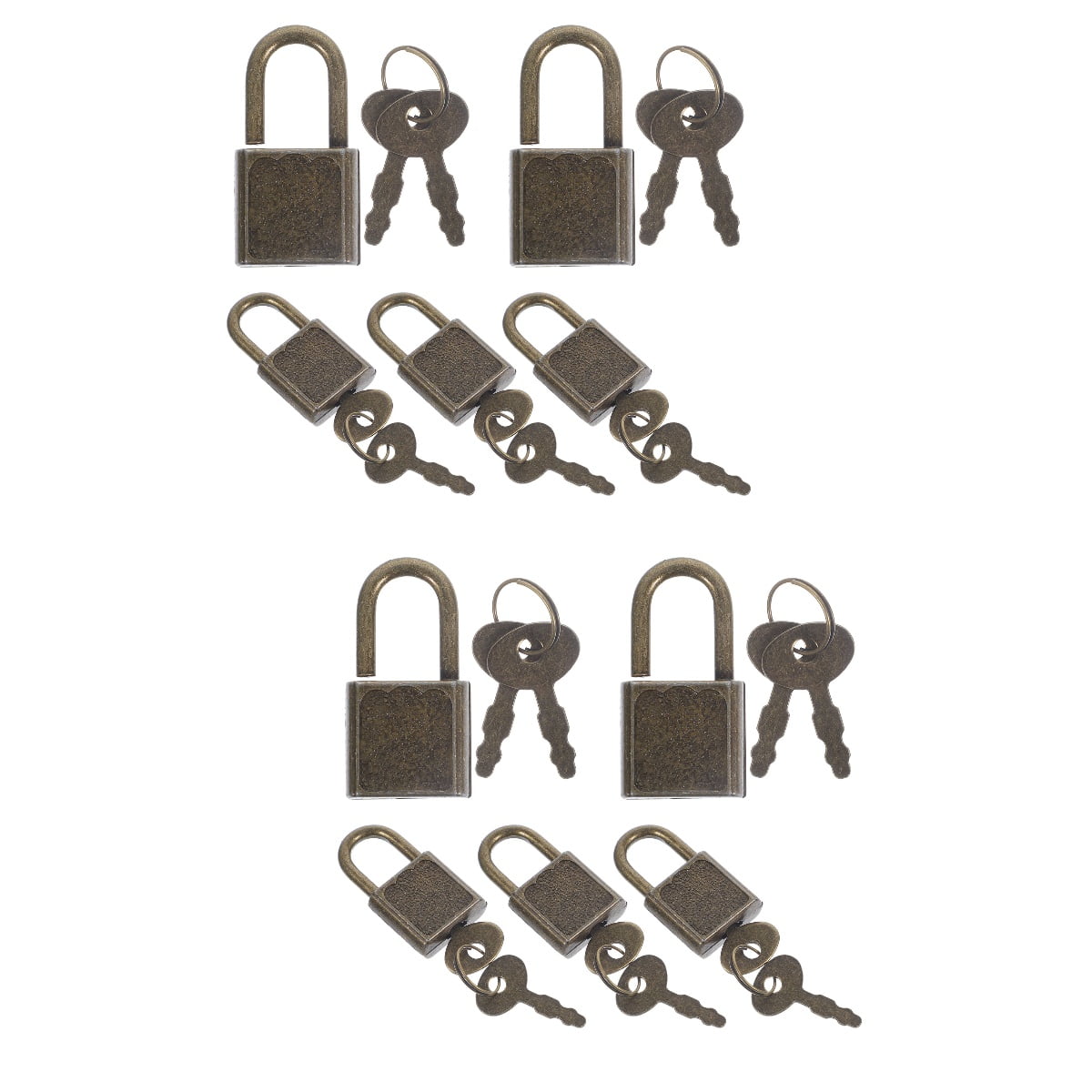 WORGEOUS 10 Sets of Pirate Chest Locks Antique Small Locks with Keys ...