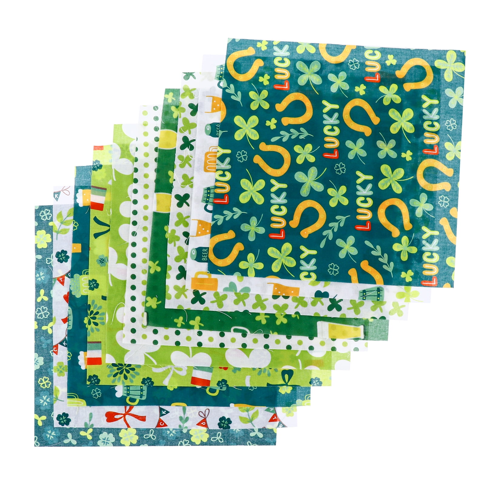 WORGEOUS 10 Sheets Brocade Fabric Cloth Set Patchwork Cotton for DIY ...